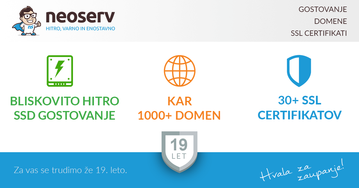 Tilen Zakrajšek priporoča • NEOSERV.si